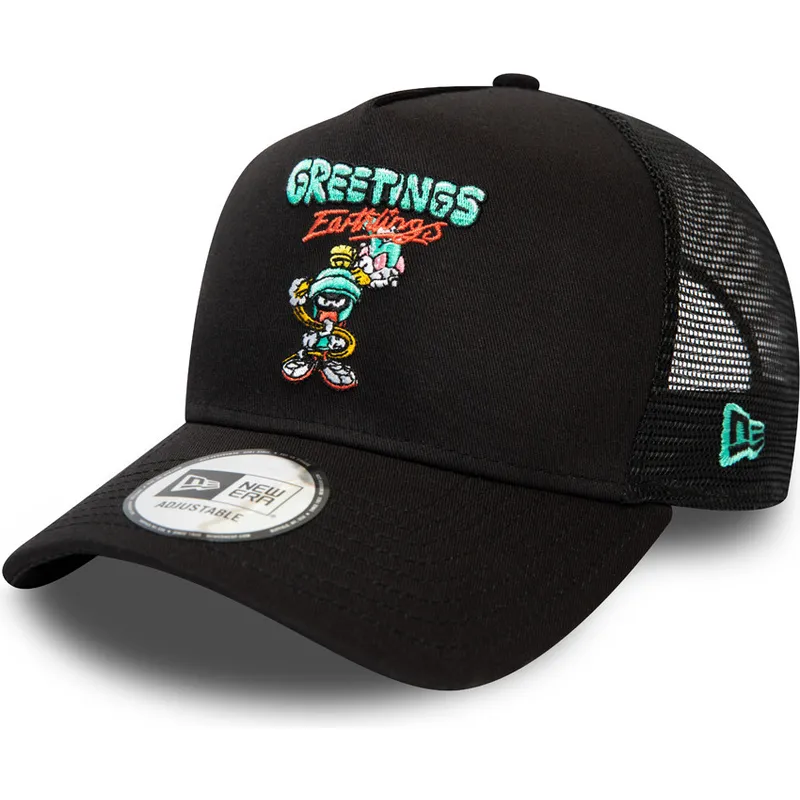 New Era Marvin the Martian Character A Frame Looney Tunes Black Trucker ...