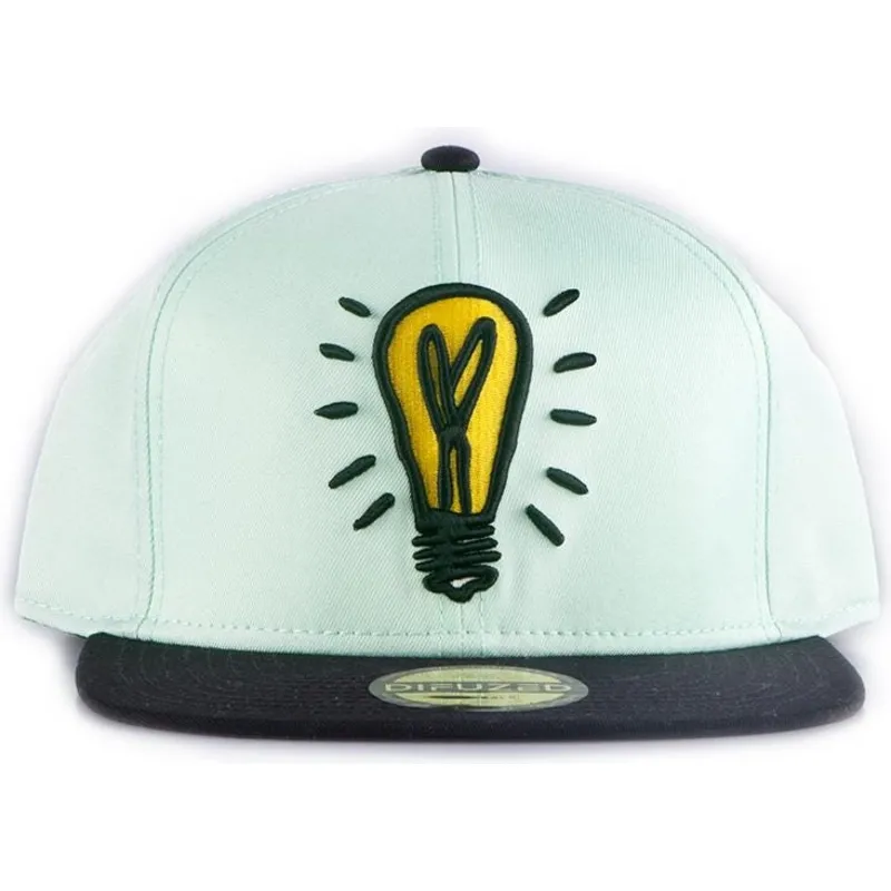 Difuzed Flat Brim Icons Monopoly Green and Black Snapback Cap ...