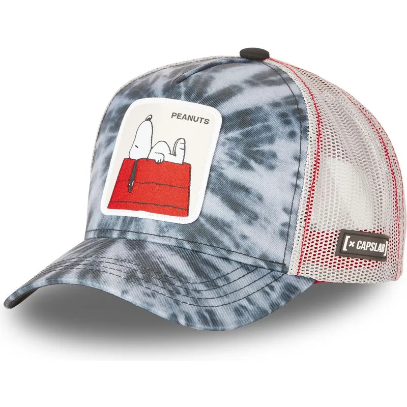 Capslab Snoopy TIE Peanuts Navy Blue and Grey Trucker Hat: Caphunters.ch