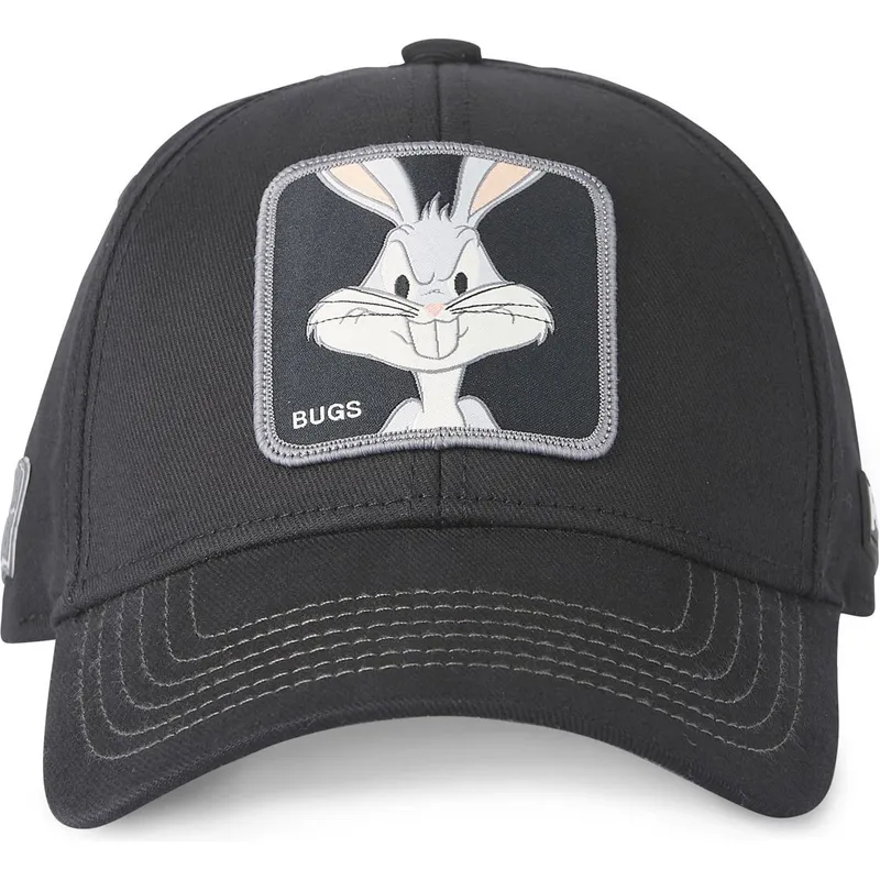 Gorra curva negra snapback Bugs Bunny BU5 Looney Tunes de Capslab ...