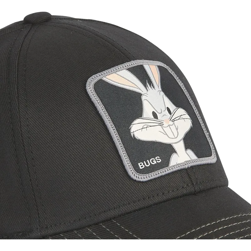Gorra curva negra snapback Bugs Bunny BU5 Looney Tunes de Capslab ...
